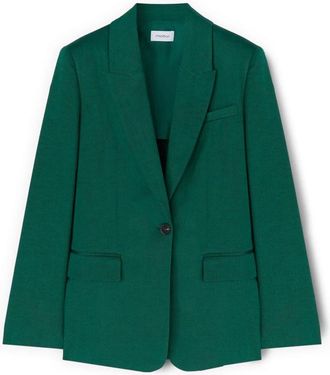 Motivi Femme, Vestes, Vert, Taille: 40 FR Blazer crois&eacute; en lin m&eacute;lang&eacute;