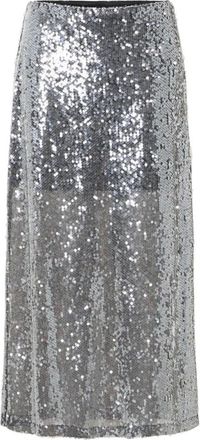 Ichi Ichi, Femme, Jupes, Gris, Taille: 44 FR Jupes midi