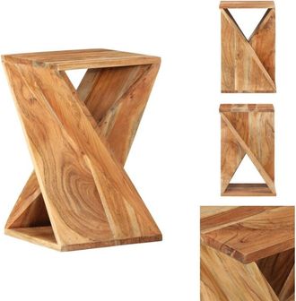 vidaXL Vidaxl - Beistelltisch 35x35x55 cm Massivholz Akazie - Massivt Holztisch - Holz Side Table - Akzentm&ouml;bel - Wohnzimmerstil - Rustikal Deko