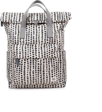 Roka London Canfield B - Mochila mediana de lona sostenible con lunares lineales