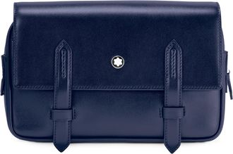 Montblanc Montblanc Navy Blue Leather Meisterst&uuml;ck Messenger Bag