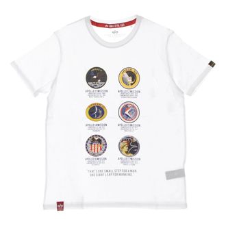 Alpha Industries Homme, Tops, Blanc, Taille: M T-shirt Nasa Mission Blanc Homme