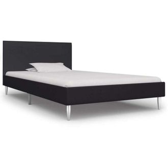 vidaXL Bettgestell Schwarz Stoff 90x200 cm Vidaxl