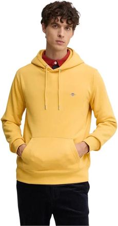 GANT Reg Shield Sweat &agrave; capuche - Homme - Sweatshirts et sweats &agrave; capuche - Jaune - Taille: 2XL