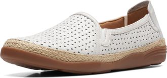 Clarks Damen Elaina Rubin Slipper, Weißes Leder, 41.5 EU Weit