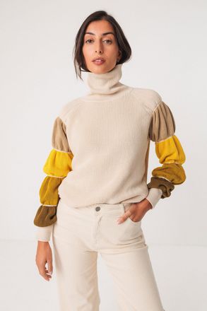 SKFK Damen vegan Pullover Elortza Beige