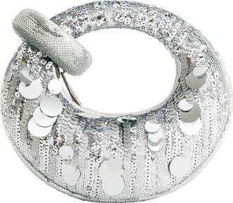 JW PEI Damen Abacus Handtaschen - Metallic Pailletten Silber