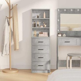 vidaXL Haut Armoire Gris béton 40 x 41 x 135 cm Bois dingénierie vidaXL