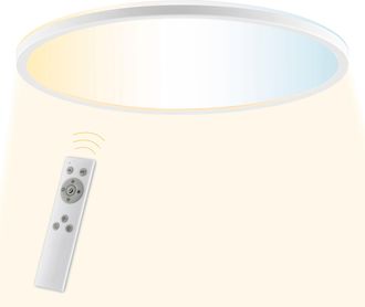 Brilliant LED Panel Lumaro rund &Oslash; 42 cm - dimmbare LED Deckenleuchte mit Fernbedienung - 3000 Lumen, 2700-6500K CCT - Nachtlicht & Timer - moderne Deckenlampe f