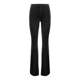 F.it Femme, Pantalons, Noir, Taille: 44 FR Pantalon &eacute;vas&eacute; en velours stretch
