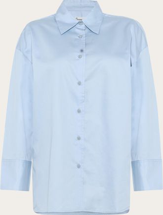 Knowledge Cotton Apparel Damen vegan Hemd Dew Relaxed Skyway Blau