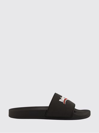 Balenciaga Sandales plates en caoutchouc avec logo contrastant pour la plage