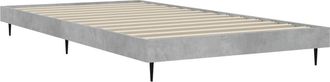 Generic Doppelbettgestell aus Beton mit Metallbeinen und Sperrholzlatten - Holzwerkstoff, Modernes Schlafzimmerdesign (90 x 190 cm)