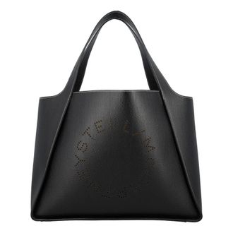 Stella McCartney Femme, Sacs, Noir, Taille: ONE Size Logo Large Tote Bag