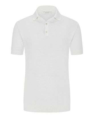 FILIPPO DE LAURENTIIS Leichtes Strick-Poloshirt aus Crepe Cotton in