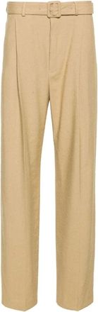 Dries Van Noten Homme, Pantalons, Beige, Taille: 2XL Wide Pantalons