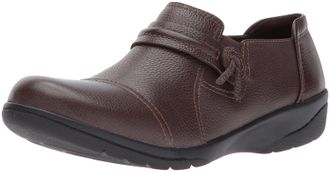 Clarks Cheyn Madi Damen-Slipper, Dunkelbraunes getrommeltes Leder, 39 EU