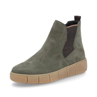 Remonte Damen Chelsea Boots D1T71, Frauen Stiefeletten,lose Einlage,uebergangsschuhe,uebergangsstiefel,Schlupfstiefel,flach,grün Kombi (54),41 EU