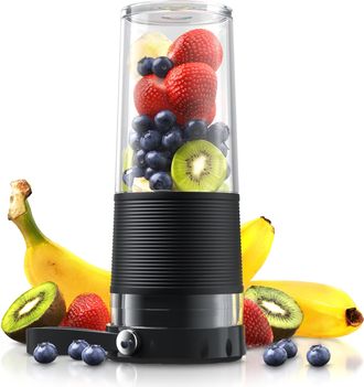 Arendo tragbarer kabelloser Mixer 350 ml - Standmixer - Smoothie Maker to GO - mit Akku - BPA freie Flasche - ideal f&uuml;r Smoothies und Protein-Shakes - Standm