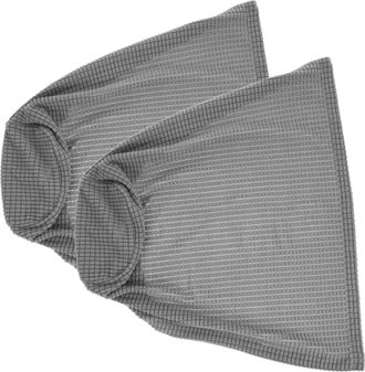 SOLUSTRE 2 Stück Teiliges Set Elastische Sofafleece Armlehnenbezüge Hautfreundlich Strapazierfähig Passend für Sofa Büro Wohnzimmer Schützend Design Hellgrau