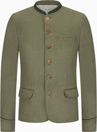 Gottseidank Trachtenjanker aus Leinen und Baumwolle mit Fischgr&auml;t-Muster in