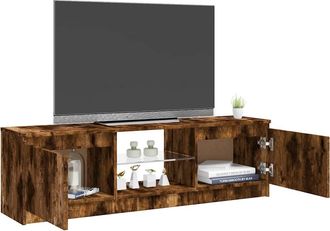 Generic TV-Schrank mit LED-Leuchten, TV-Board, Fernsehtisch, St&auml;nder, Konsole, Fernsehschrank, M&ouml;bel, Fernsehm&ouml;bel (Wei&szlig; 120x30x36 cm) (120 x 30 x 36 cm)