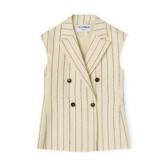 Motivi Nadelstreifen-Weste The Tailoring Lab - - Jackets - Damen - Beige - S