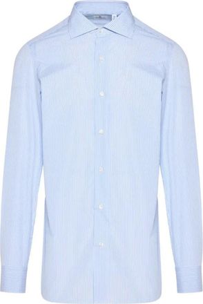 Finamore Homme, Chemises, Bleu, Taille: 2XL Shirt 170.2