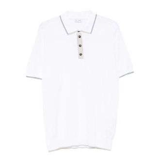 Pal Zileri Polo en maille de coton &agrave; manches courtes - Homme - Tops - Blanc - Taille: M