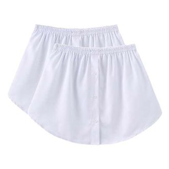 Generic Jupe-short courte en coton pour femme, jupe fluide, taille &eacute;lastique, faux haut superpos&eacute;, chemises de balayage inf&eacute;rieur, mini jupe-short grande tail