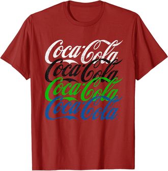 Coca Cola Ware Coca Cola Text Logo Color Art T-Shirt