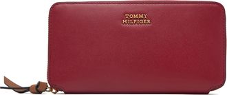 Tommy Hilfiger Geldb&ouml;rse Tommy Hilfiger Th Leather Lrg Za Wallet AW0AW18941 Rot
