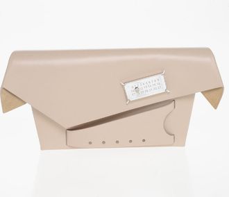 Maison Margiela MM11 Saffiano Leather Pouch SNATCHED with Clip Closure Maison Margiela