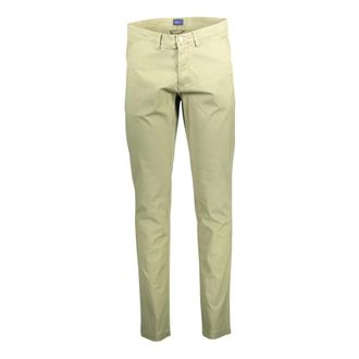 GANT Homme, Pantalons, Vert, Taille: W33 L34 Pantalon Slim Fit avec Logo pour Homme