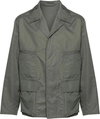 Christophe Lemaire Homme, Vestes, Gris, Taille: L Overshirt Multipoche en m&eacute;lange de coton