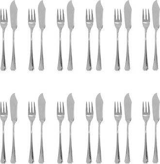 Pintinox Pintinox - Couverts &agrave; Poisson Brasilia, Sevizio 12 Paires de Couverts &agrave; Poisson en Acier Inoxydable 18/10, fabriqu&eacute;s en Italie
