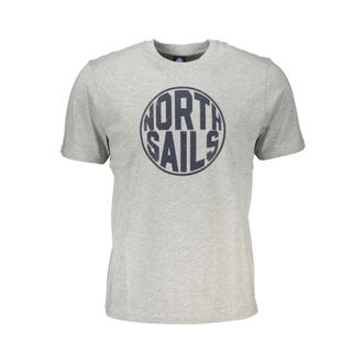 North Sails Braunes Maritimes Rundhals-T-Shirt - - Tops - Herren - Grau - 2XL