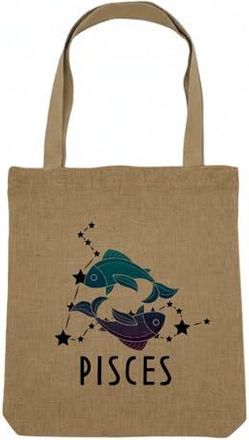 Fabulous Sac Shopping Tote Bag Aspect Lin - Pisces Astrology Sign Celestial Solar Prediction - Sac de Courses Toile Epaisse 360g Beige Naturel Cabas Port&eacute; Epau