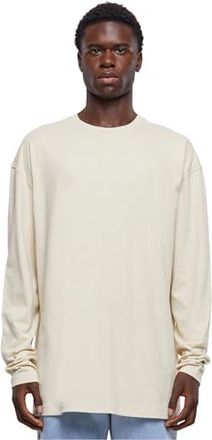 Urban Classics Oversized Open Edge Longsleeve T-Shirt, Sand, M Homme