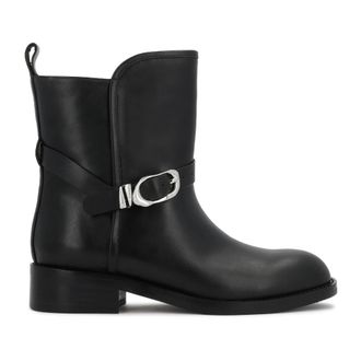 Kazar Kazar Schwarze Stiefeletten aus echtem Leder auf flachem Absatz - - Shoes - Damen - Schwarzk - 36 EU