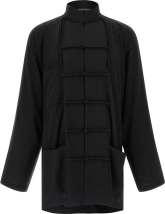 Yohji Yamamoto Homme, Chemises, Noir, Taille: XL Ta Tuxedo China Blazer