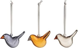 iittala Mini-Glasvögel Baumschmuck 3er Set aus mundgeblasenem Glas, Farb-Mix, Maße: Höhe: 4,8 cm; Breite: 7,3 cm, 1068675