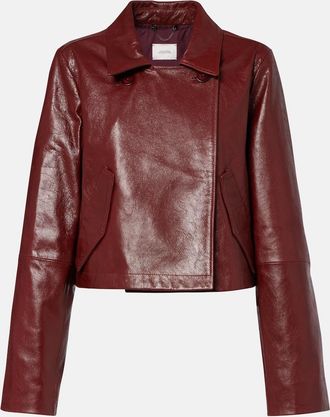 Dorothee Schumacher Cropped-Lederjacke Broken Shine