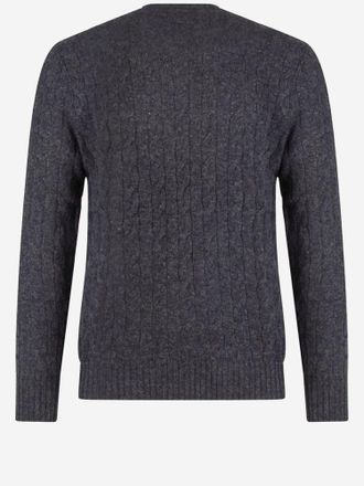 Polo Ralph Lauren Mens Cable-Knit Wool And Cashmere Sweater Grey