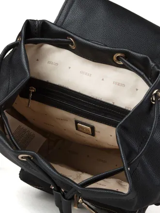 Guess Womens Backpack Black Polyurethane Bags - Backpacks
