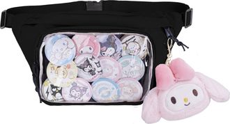 Coolchange Ita Bag G&uuml;rteltasche mit transparentem Sichtfenster | Gro&szlig;e Itabag Bauchtasche | Crossbody | Schwarz