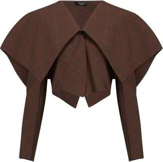 A.W.A.K.E. Veste d&eacute;structur&eacute;e imprim&eacute;e en laine m&eacute;lang&eacute;e