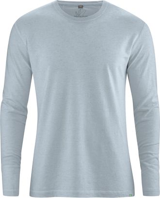 Hempage Hempage Herren vegan Langarmshirt Basic Platinum