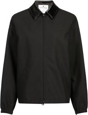 Courr&egrave;ges Veste &agrave; col brillant en coton