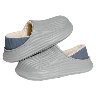 Generic Pantoufles dhiver antid&eacute;rapantes &agrave; dos ferm&eacute; avec doublure en peluche, chaussures chaudes et pelucheuses en mousse &agrave; m&eacute;moire de forme pour int&eacute;rieur e